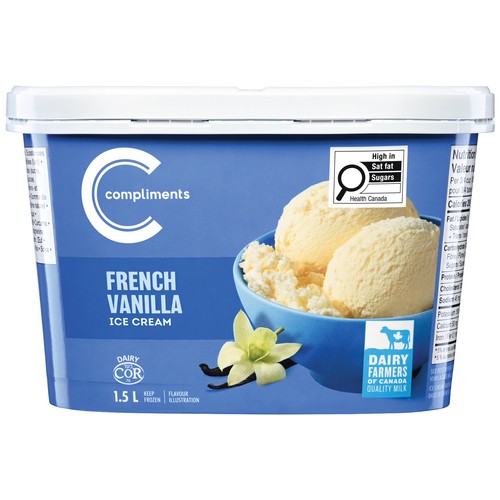 Compliments Ice Cream French Vanilla 1.5 L - Voilà Online Groceries ...