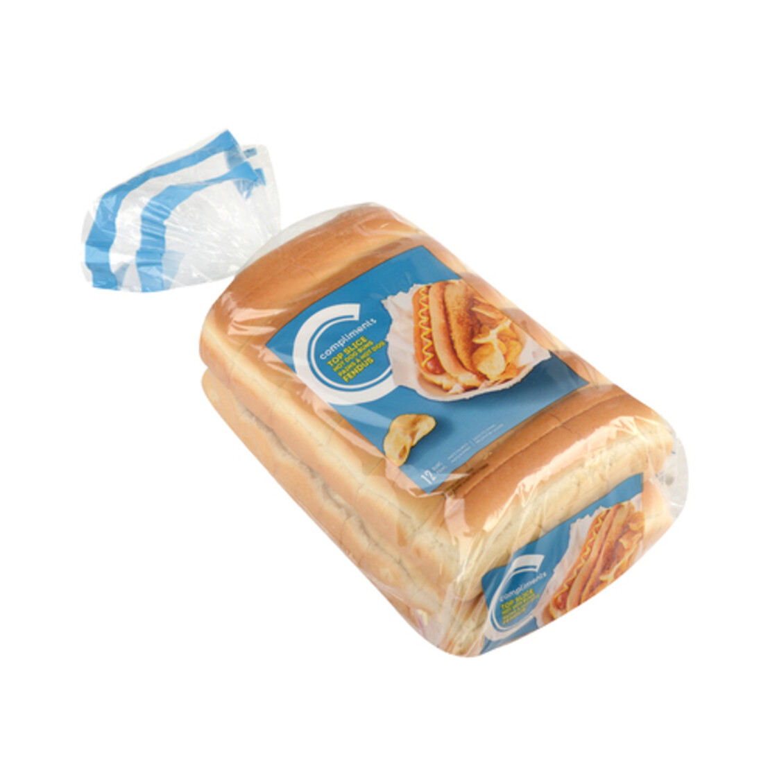 Compliments Hot Dog Top Sliced Buns 12 x 45 g - Voilà Online Groceries ...