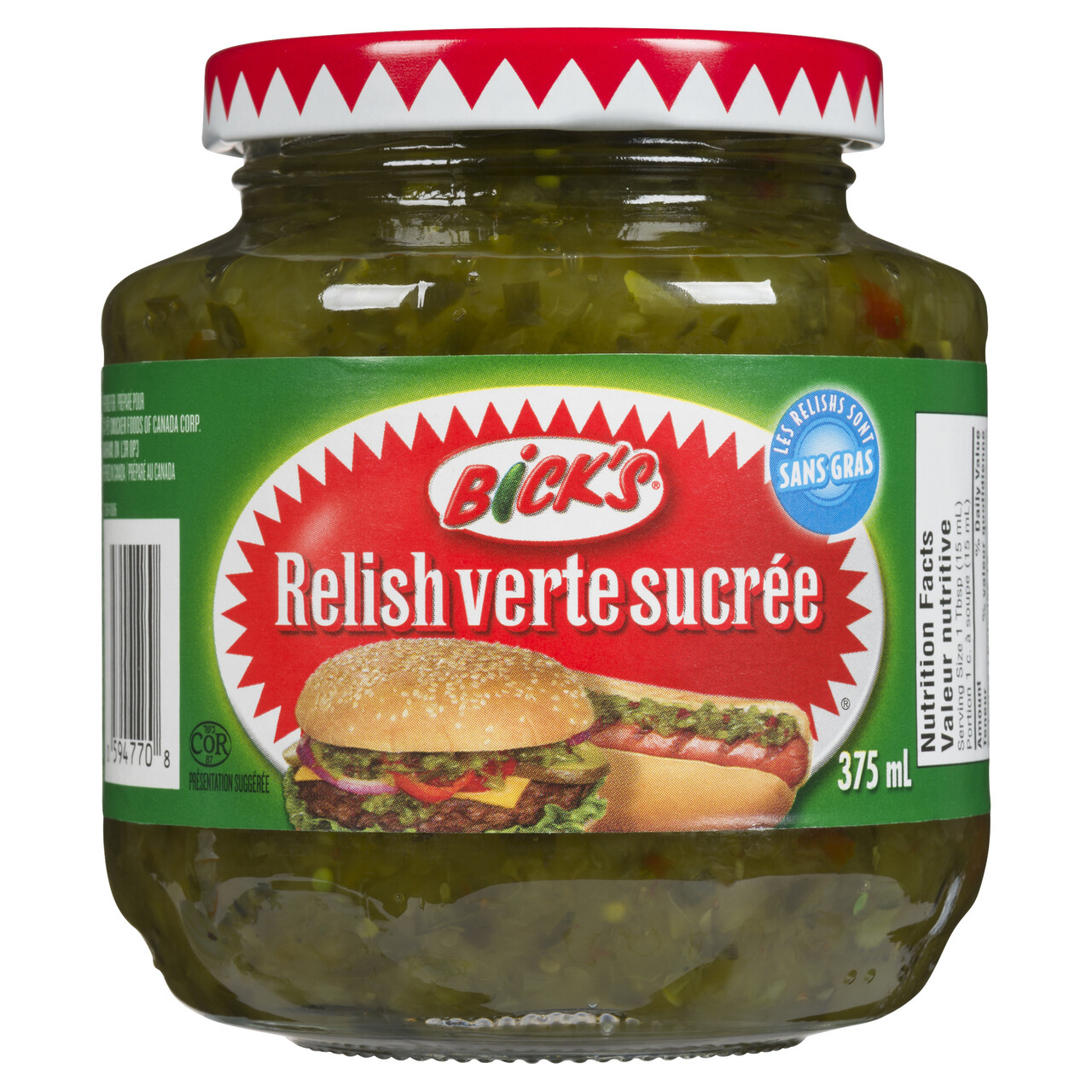 Bick's Green Relish Sweet 375 ml - Voilà Online Groceries & Offers