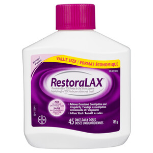 RestoraLAX Powder 45 Doses 765 g - Voilà Online Groceries & Offers