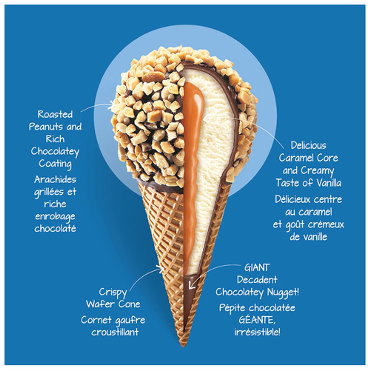 Nestlé Drumstick Frozen Dessert Cones Vanilla Caramel 4 x 140 ml ...