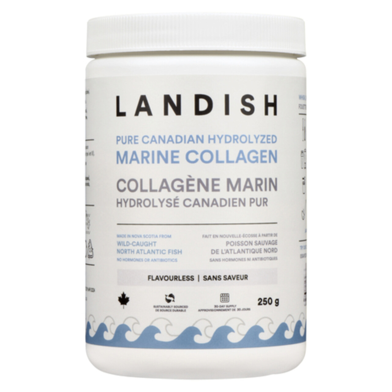 Landish Marine Collagen Pure Canadian Hydrolyzed Flavourless 250 g ...