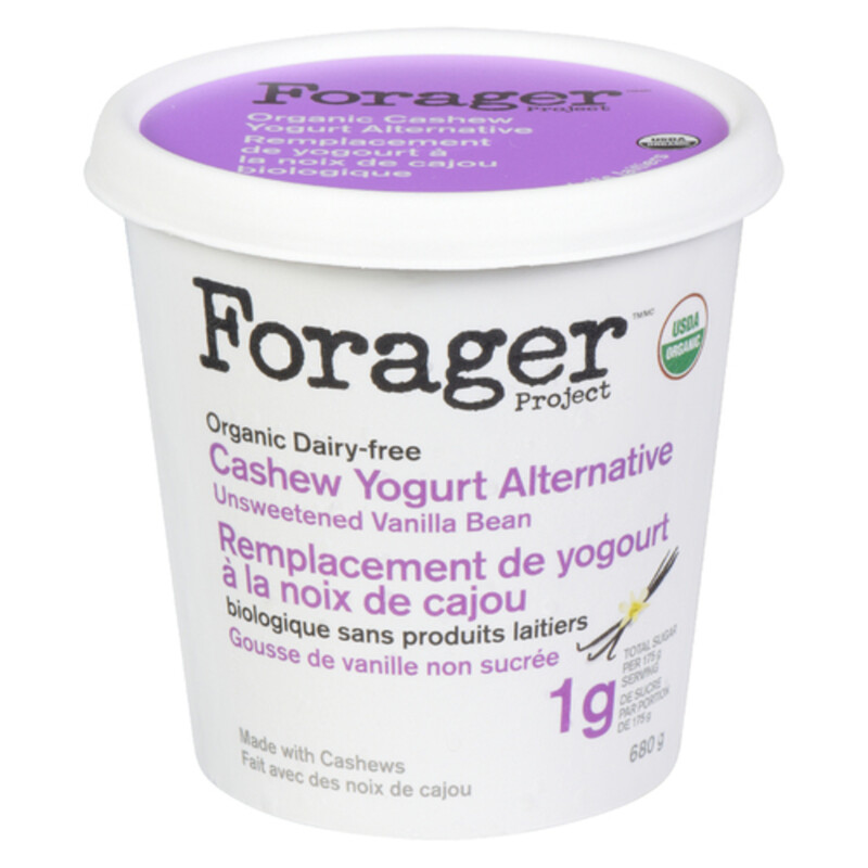 Forager Organic Cashew Yogurt Unsweetened Vanilla Bean 680 g - Voilà ...