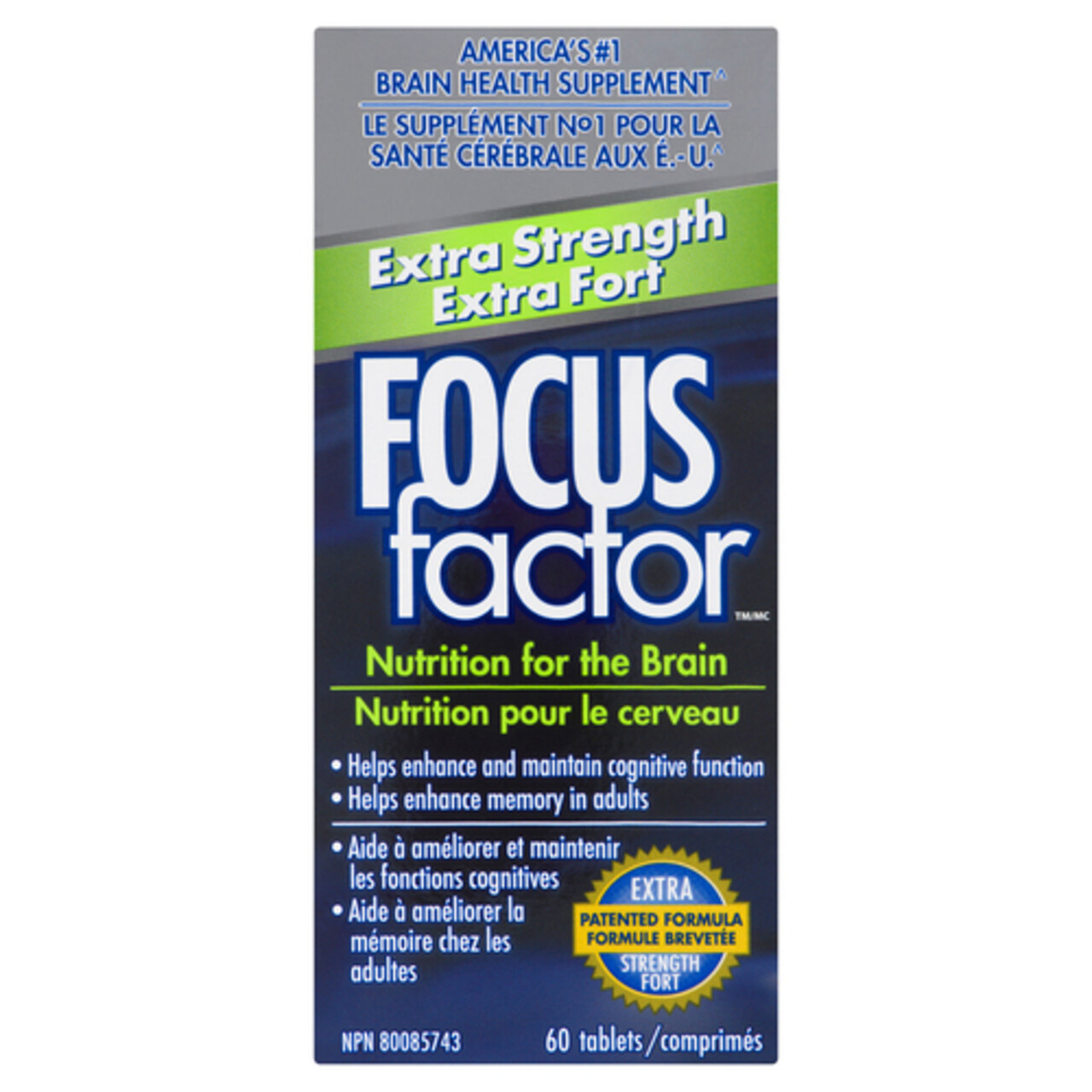 Focus Factor Nutrition Supplement For The Brain Extra Strength Tablets ...