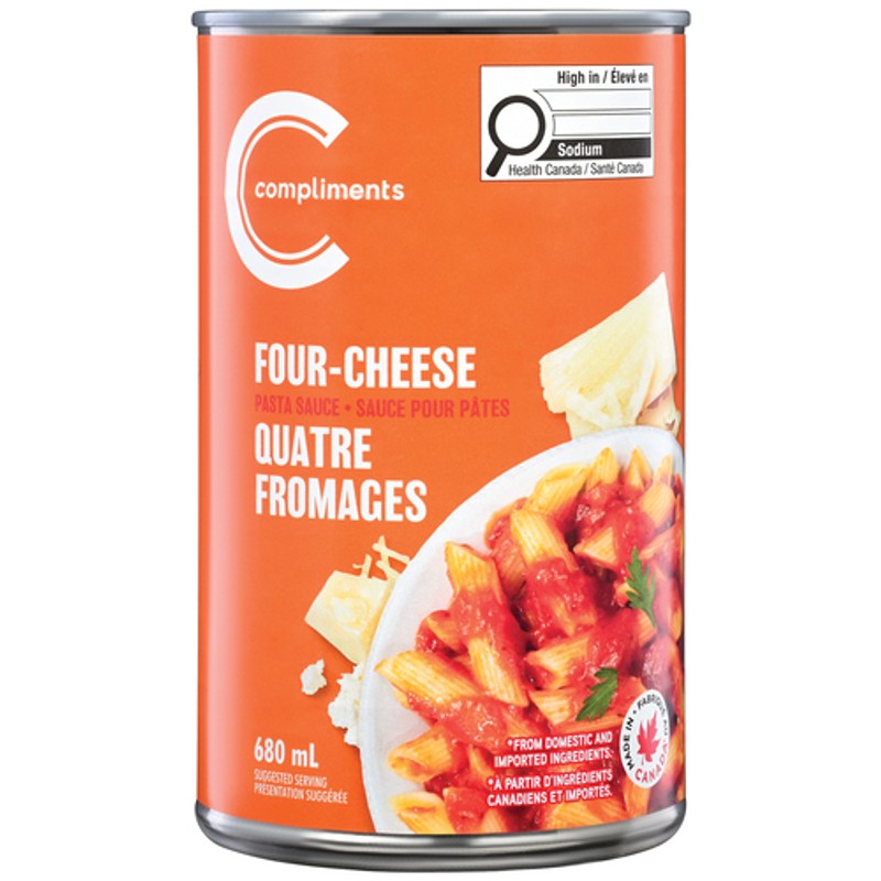 Compliments Pasta Sauce Four Cheese 680 ml - Voilà Online Groceries ...
