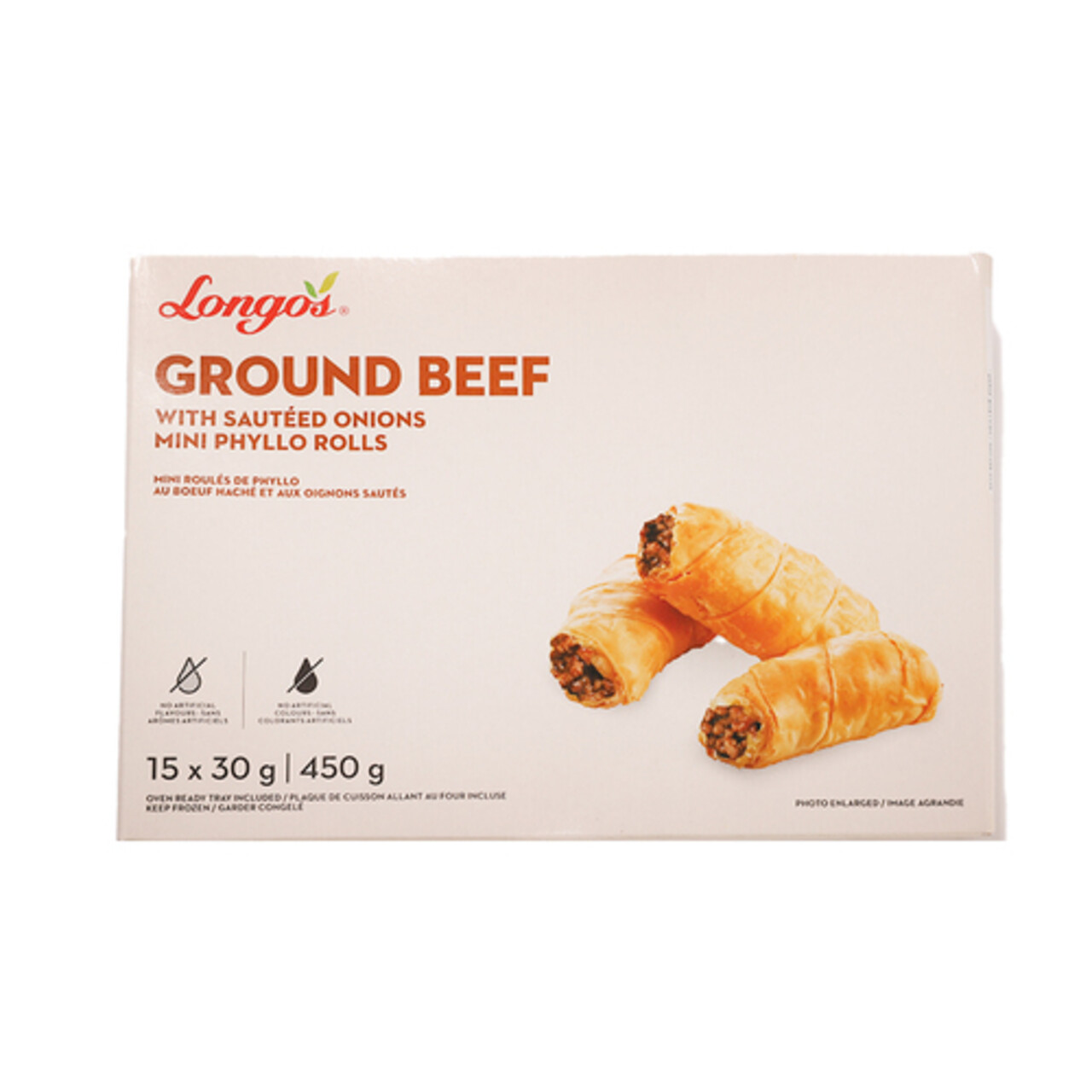 Longo's Frozen Mini Phyllo Rolls Beef With Sauted Onions 450 g - Voilà ...