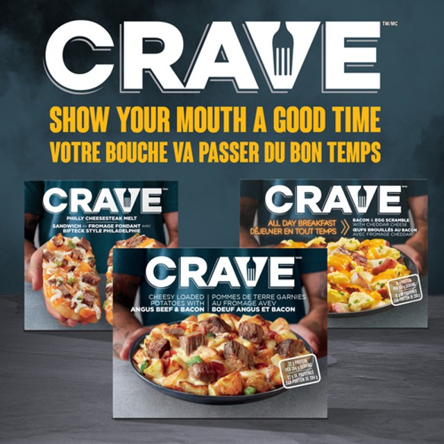 Crave Frozen Meal Loaded Cheesy Potatoes With Bacon & Angus Beef 284 g ...