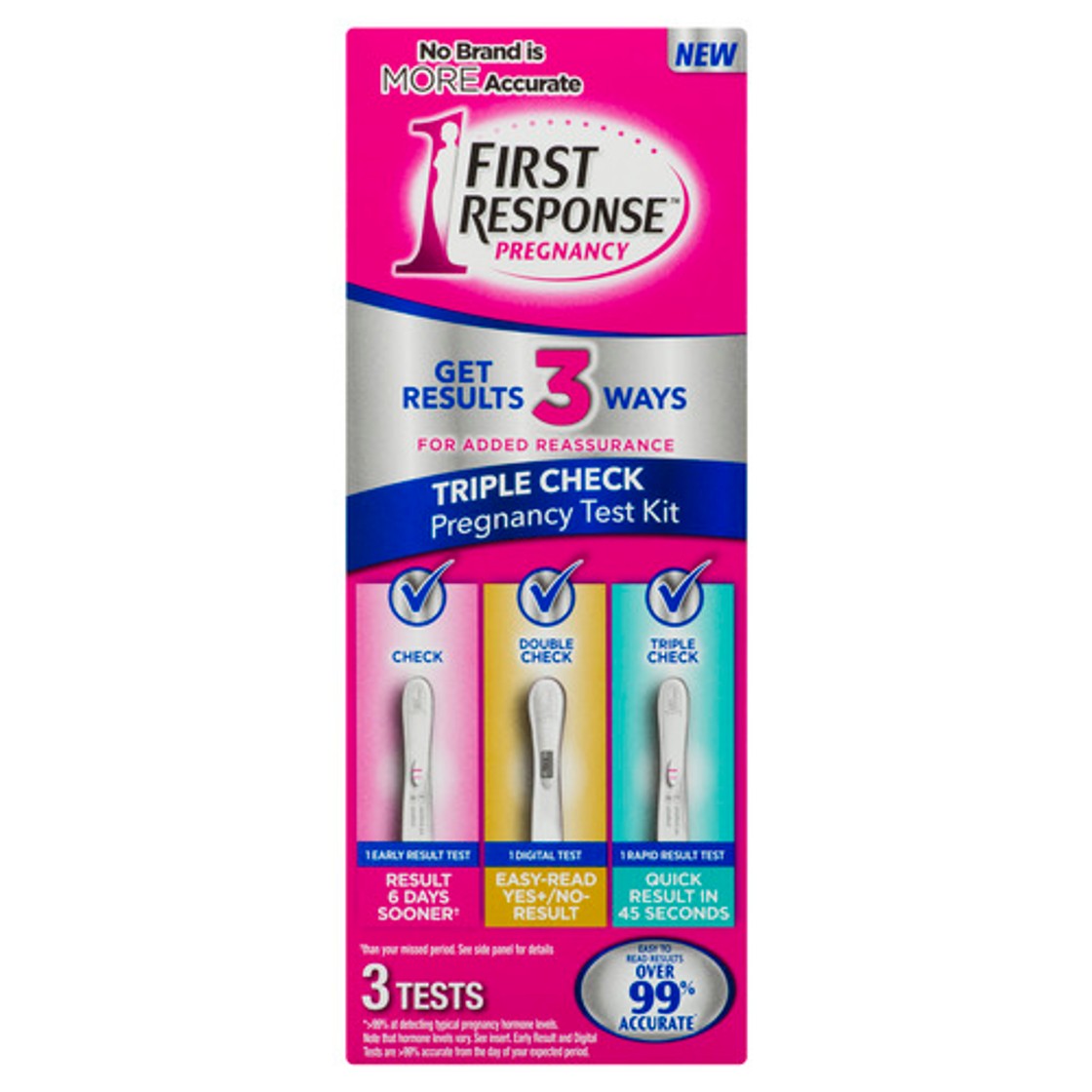 First Response Triple Check Pregnancy Test 3 EA - Voilà Online ...