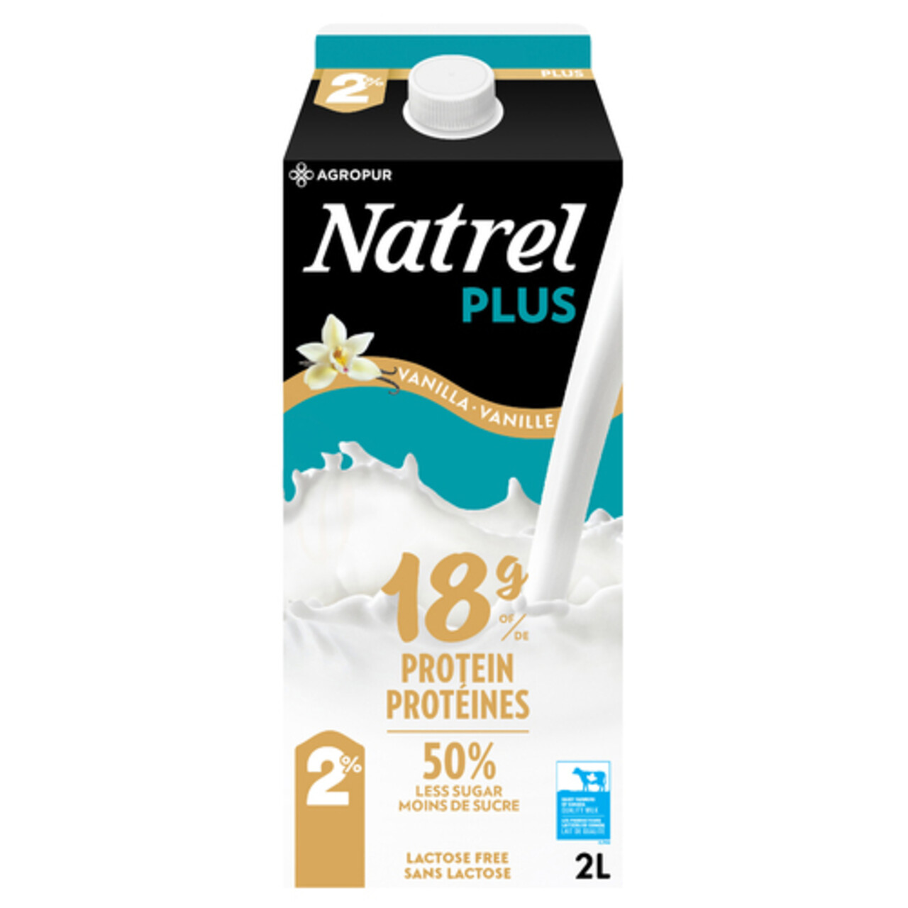 Natrel Plus Lactose-Free 2% Protein Milk Vanilla 2 L - Voilà Online ...