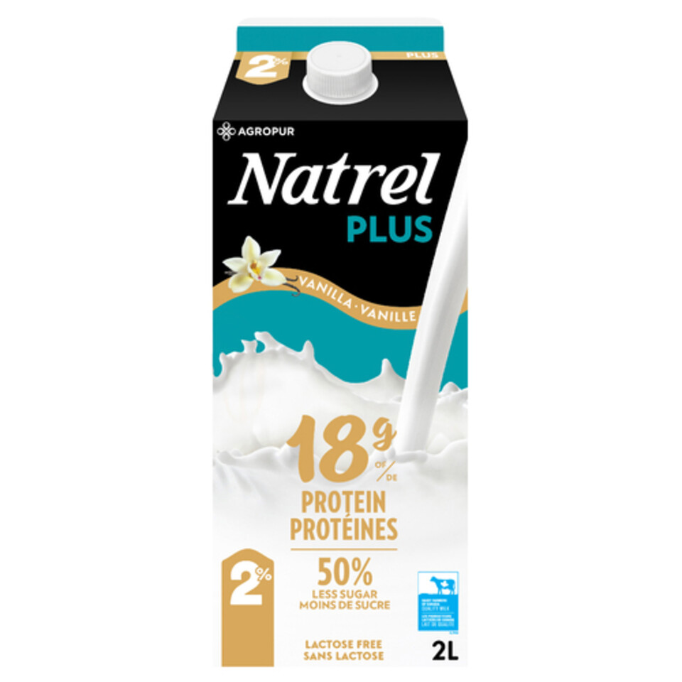 Natrel Plus Lactose-Free 2% Protein Milk Vanilla 2 L - Voilà Online ...