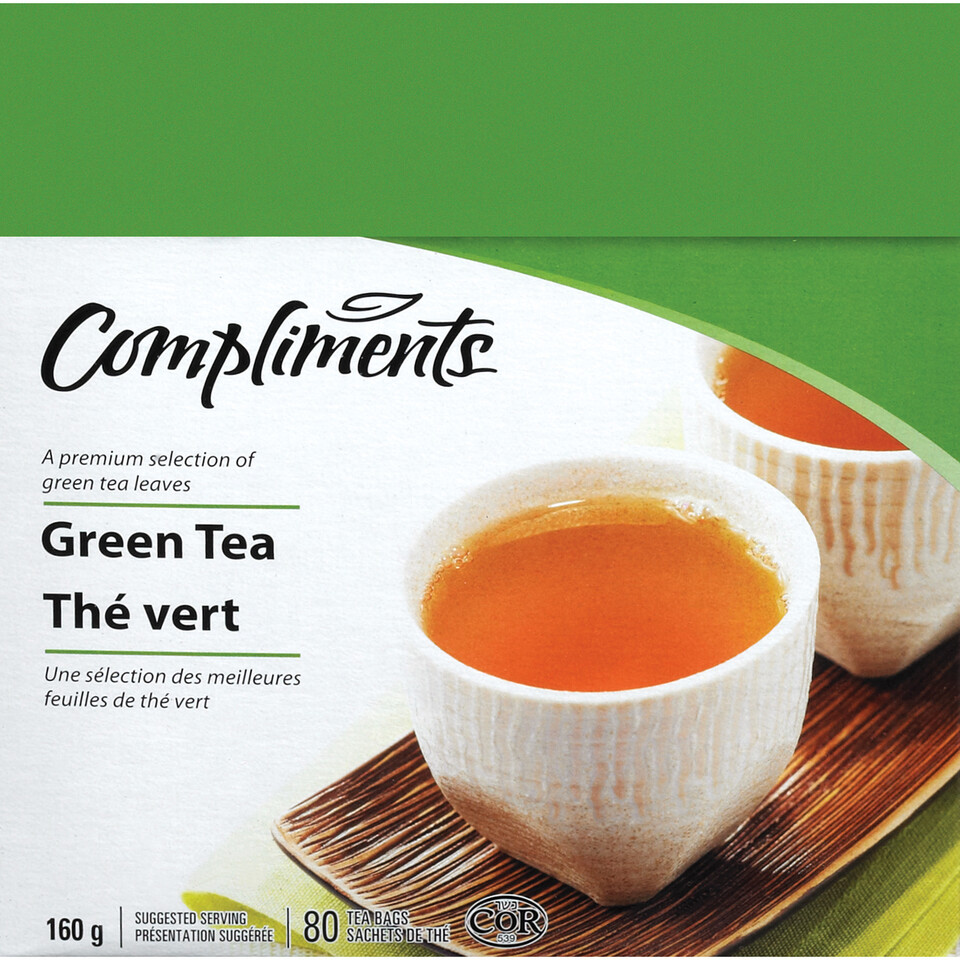 Compliments Green Tea 80 EA - Voilà Online Groceries & Offers