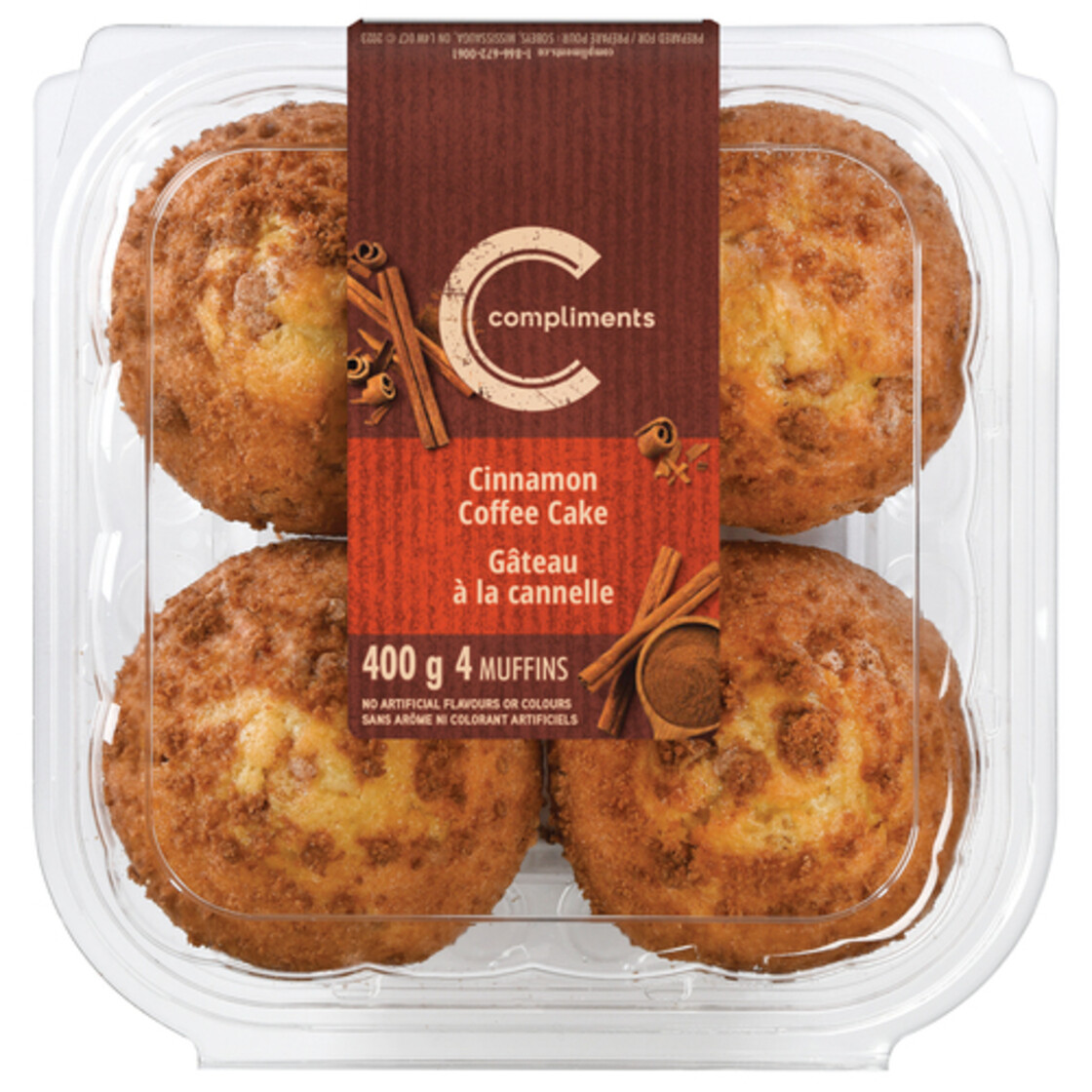 Compliments Muffin Cinnamon Coffee Cake 400 g - Voilà Online Groceries ...