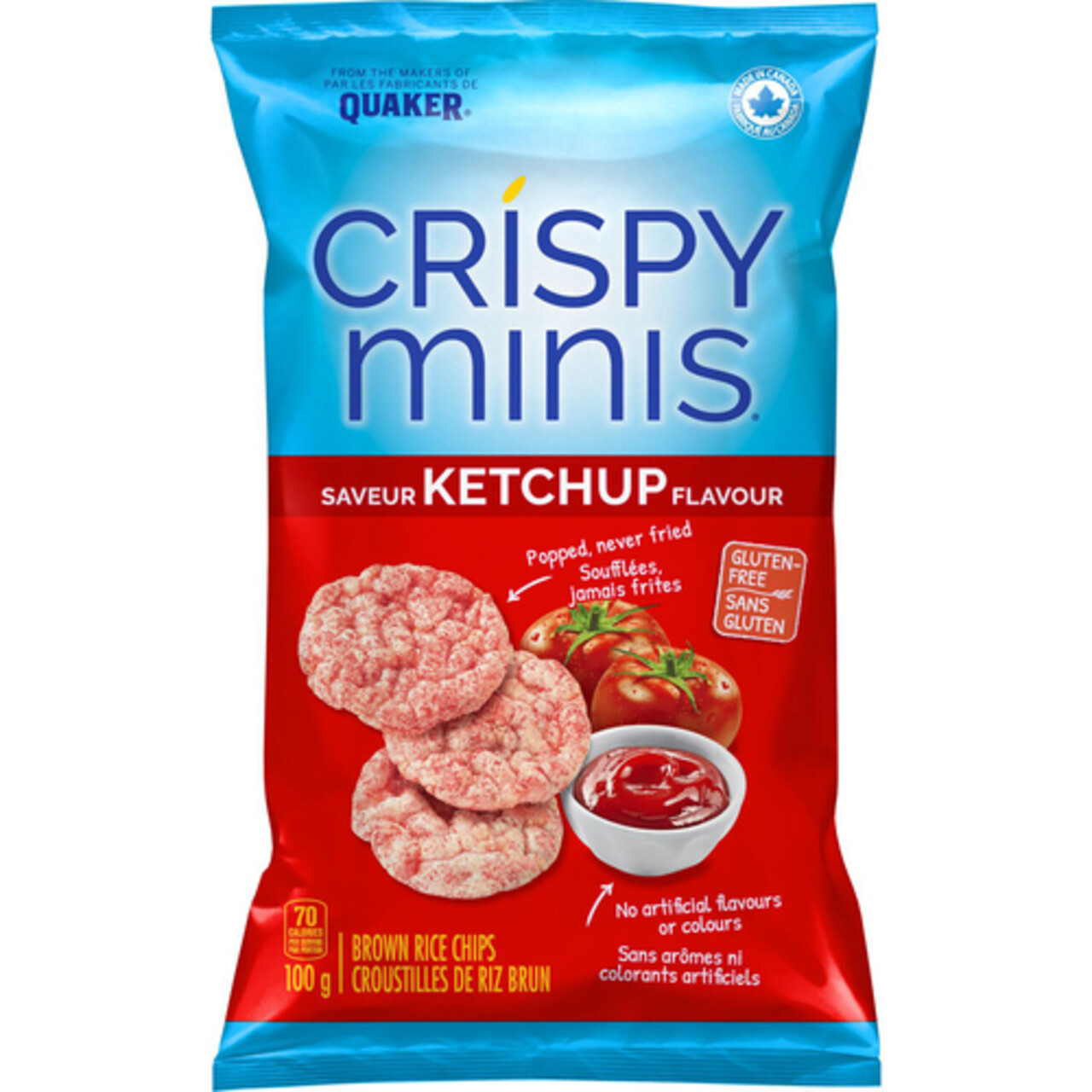 Quaker Crispy Minis Gluten-Free Rice Cakes Ketchup 100 g - Voilà Online ...