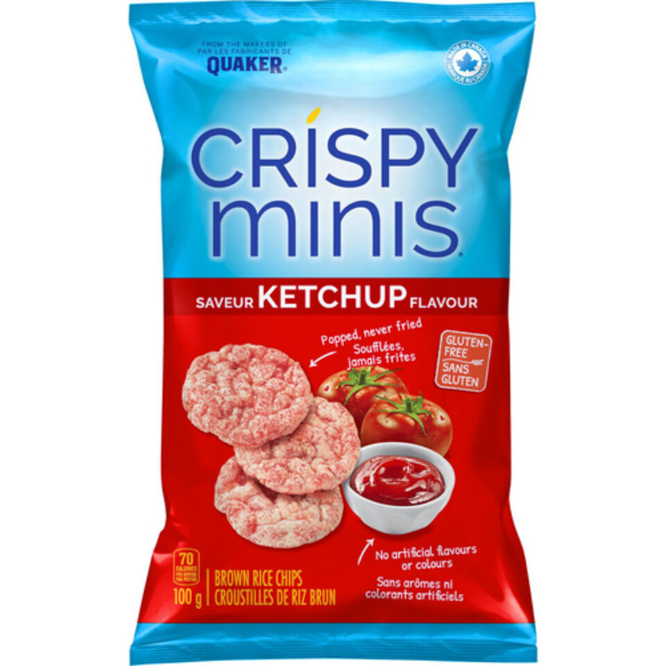 Quaker Crispy Minis Gluten-Free Rice Cakes Ketchup 100 g - Voilà Online ...