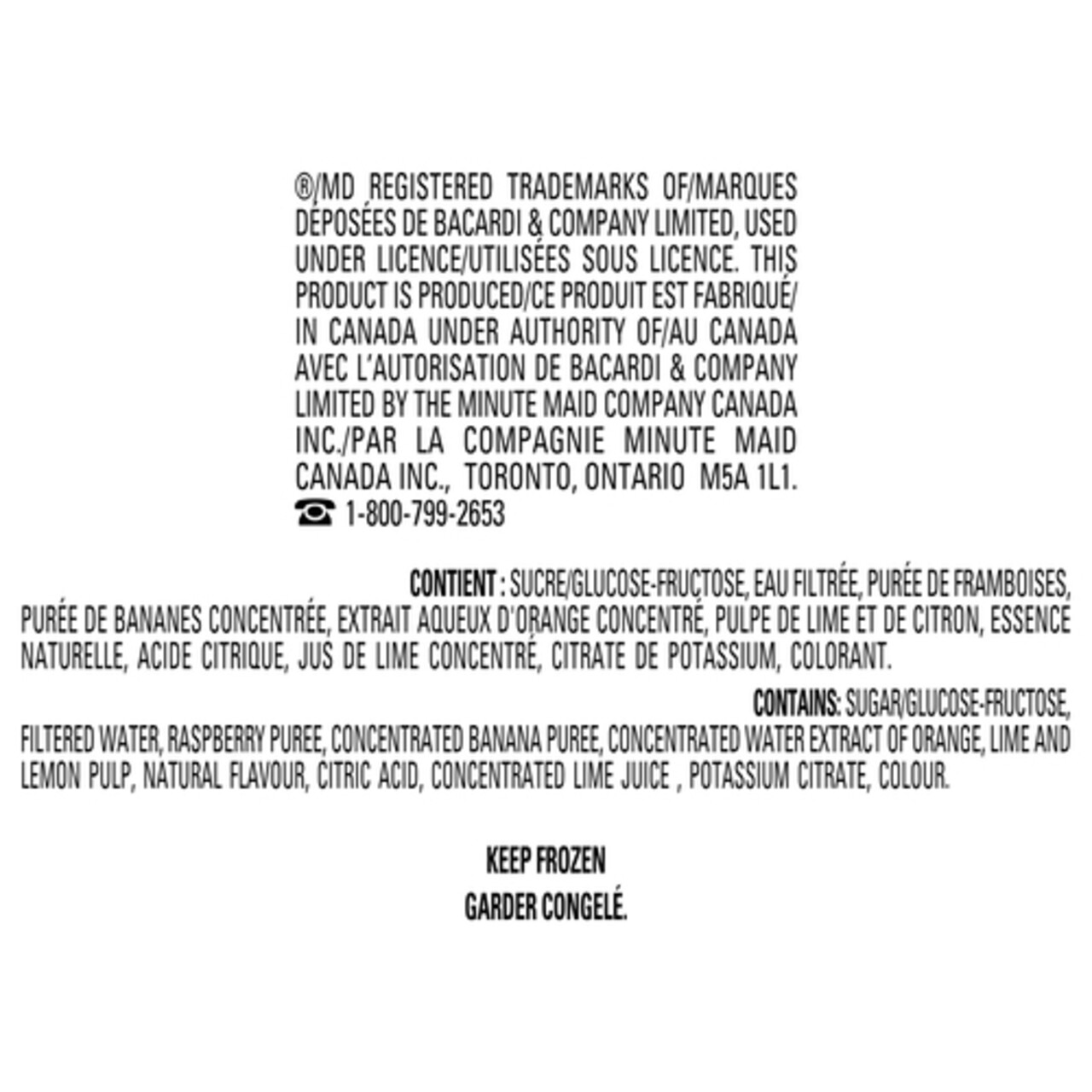 Bacardi Frozen Mixers Rum Runner 250 ml can - Voilà Online Groceries ...