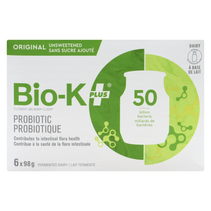 Bio-K Plus Probiotic Original Unsweetened 6 x 98 g - Voilà Online ...