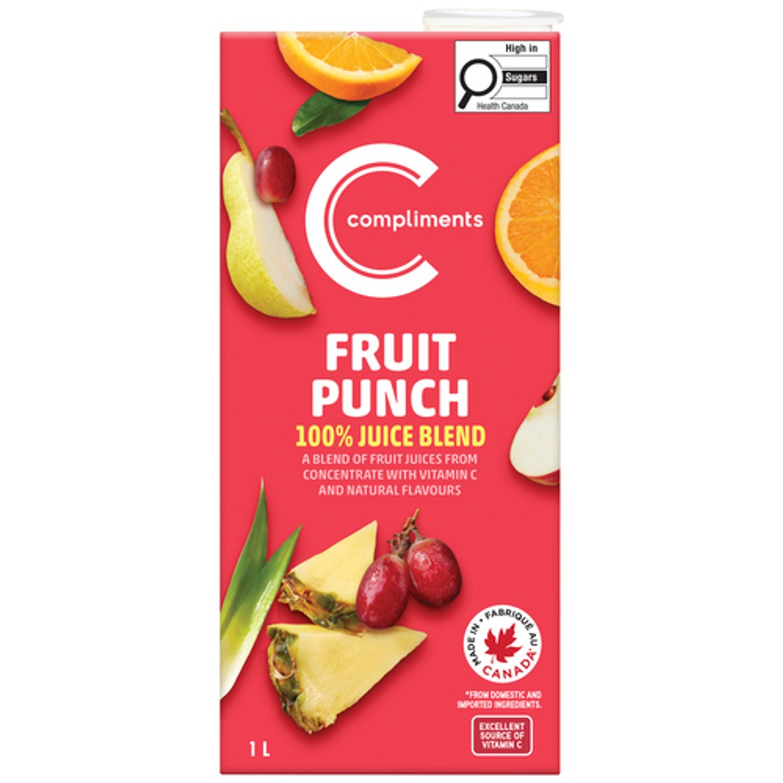 Compliments Juice Fruit Punch Blend 1 L - Voilà Online Groceries & Offers