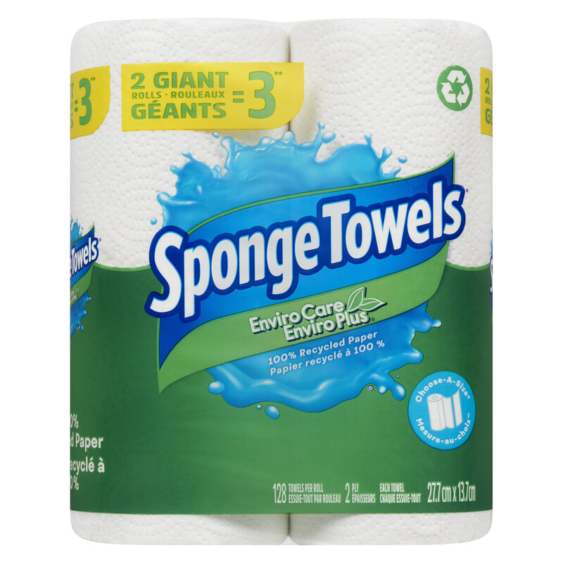 Sponge Towels EnviroCare Paper Towels 2 Rolls - Voilà Online Groceries ...