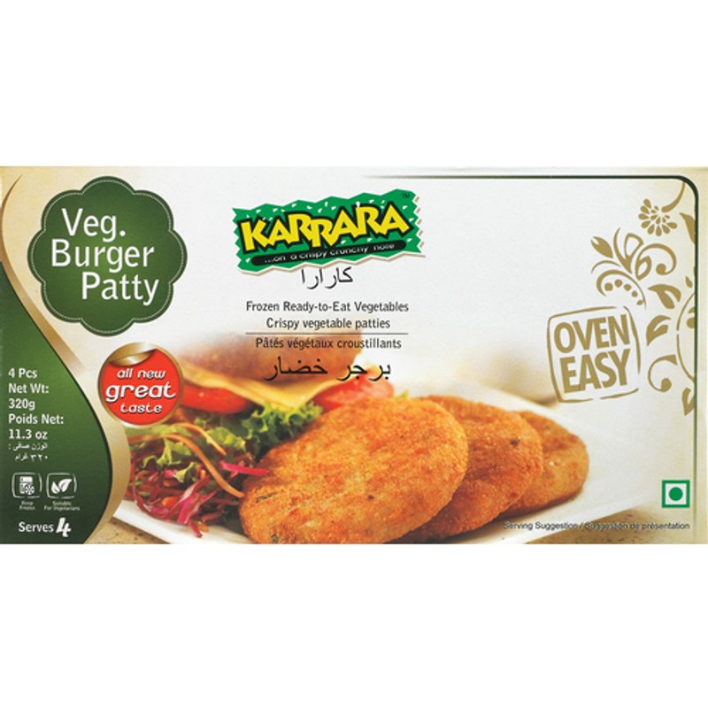 Karrara Frozen Veg Burger Patty 320 g - Voilà Online Groceries & Offers