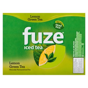 Fuze Naturally Flavoured Iced Tea Lemon Green Tea 12 x 341 ml (cans ...