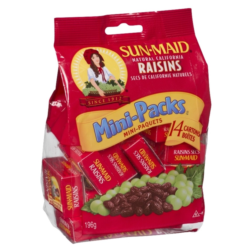 Sun.Maid California Raisins Natural Mini Packs 14 x 14 g - Voilà Online ...