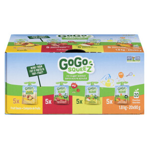 Gogo Squeez Fruit Snack Variety Pack Pineapple Strawberry Pear & Mango 20 x 90 g - Voilà Online ...
