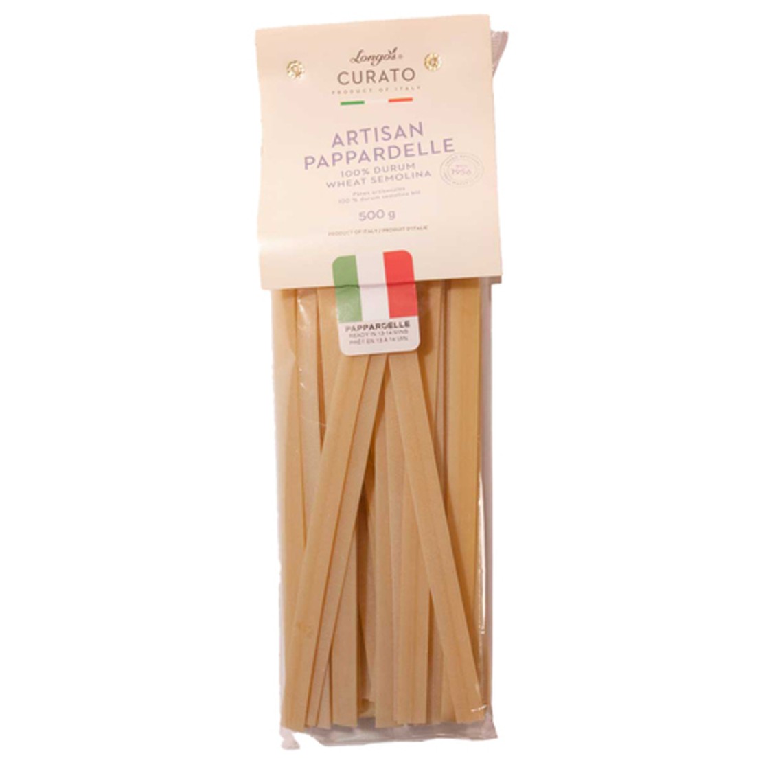 Longo's Curato Artisan Pappardelle 500 g - Voilà Online Groceries & Offers
