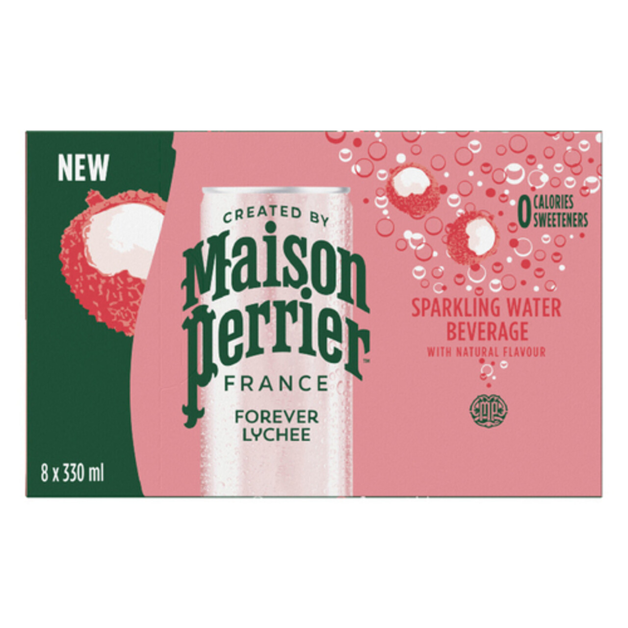 Maison Perrier Sparkling Water Beverage Forever Lychee 8 x 330 ml (cans) - Voilà Online ...