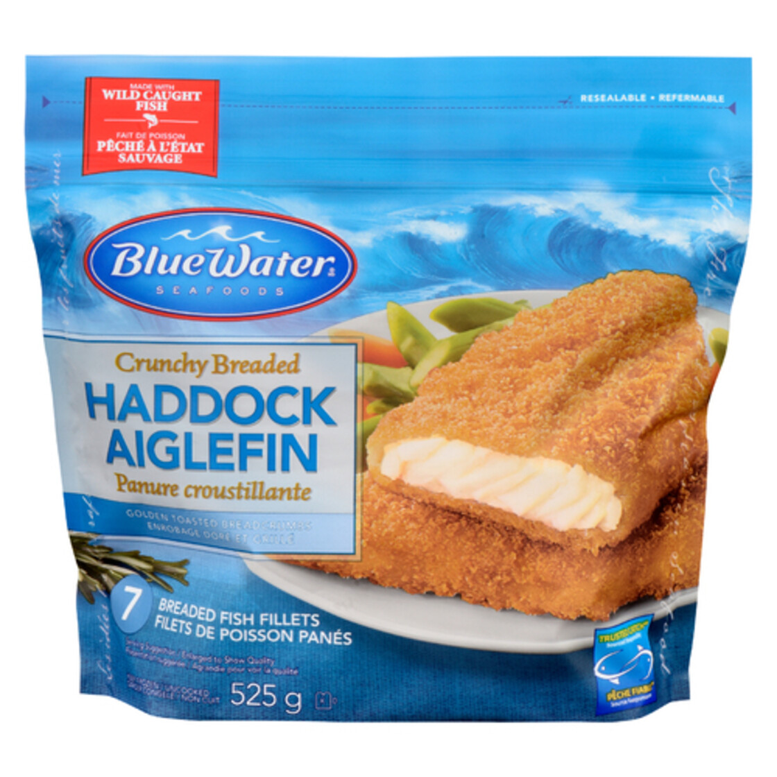BlueWater Seafoods Frozen Crunchy Breaded Haddock Fillets 525 g - Voilà ...