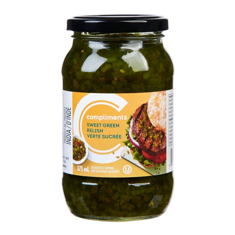 Compliments Relish Sweet Green 375 ml - Voilà Online Groceries & Offers