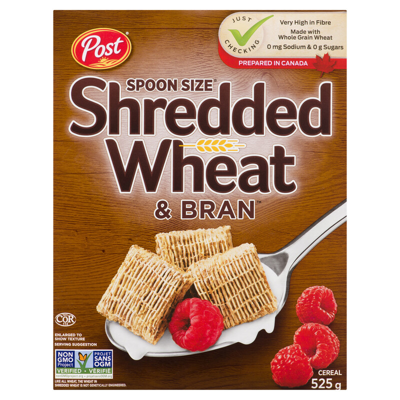 Post Cereal Spoon Size Shredded Wheat & Bran 525 g - Voilà Online Groceries & Offers