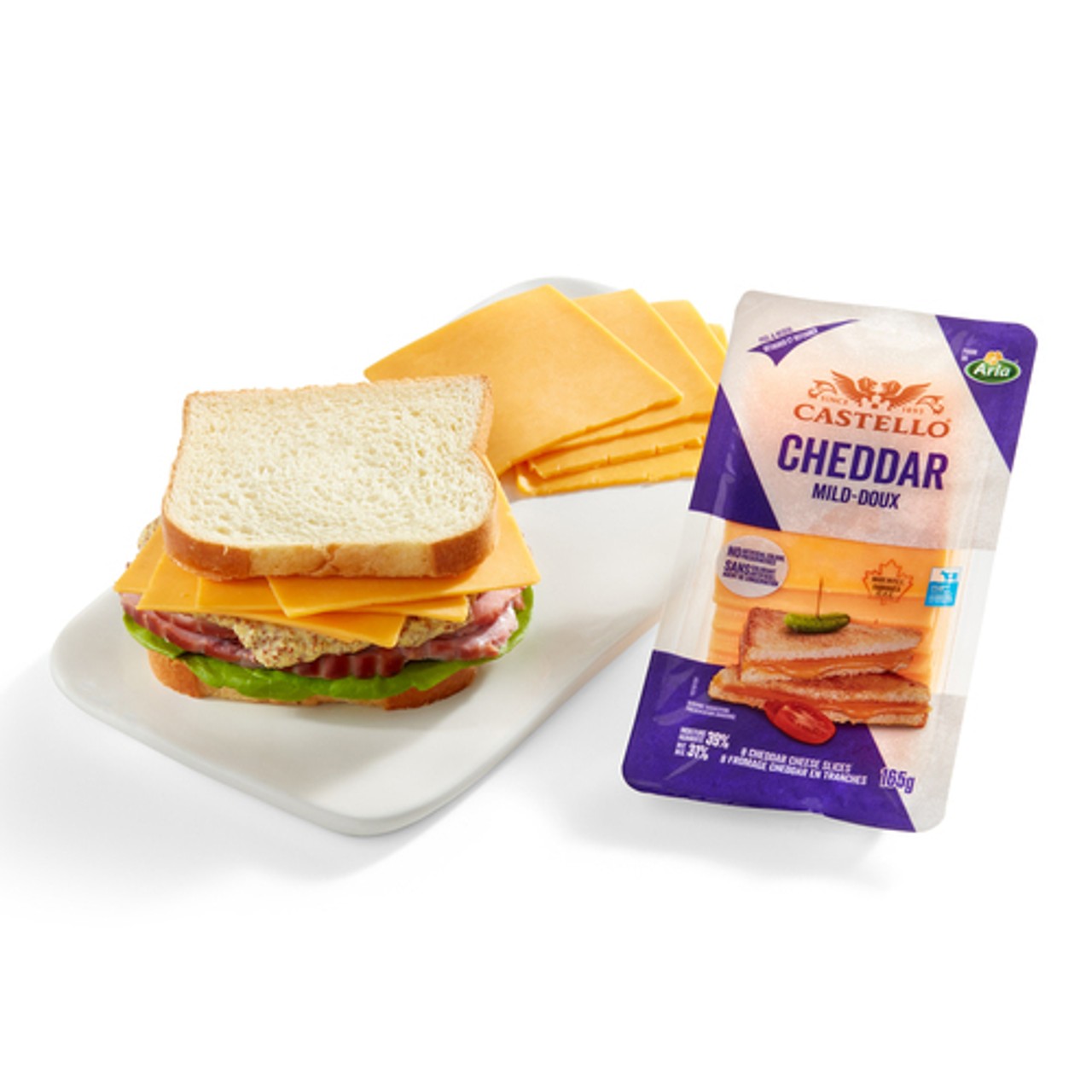 Castello Sliced Cheese Mild Cheddar 8 Slices 165 g - Voilà Online ...