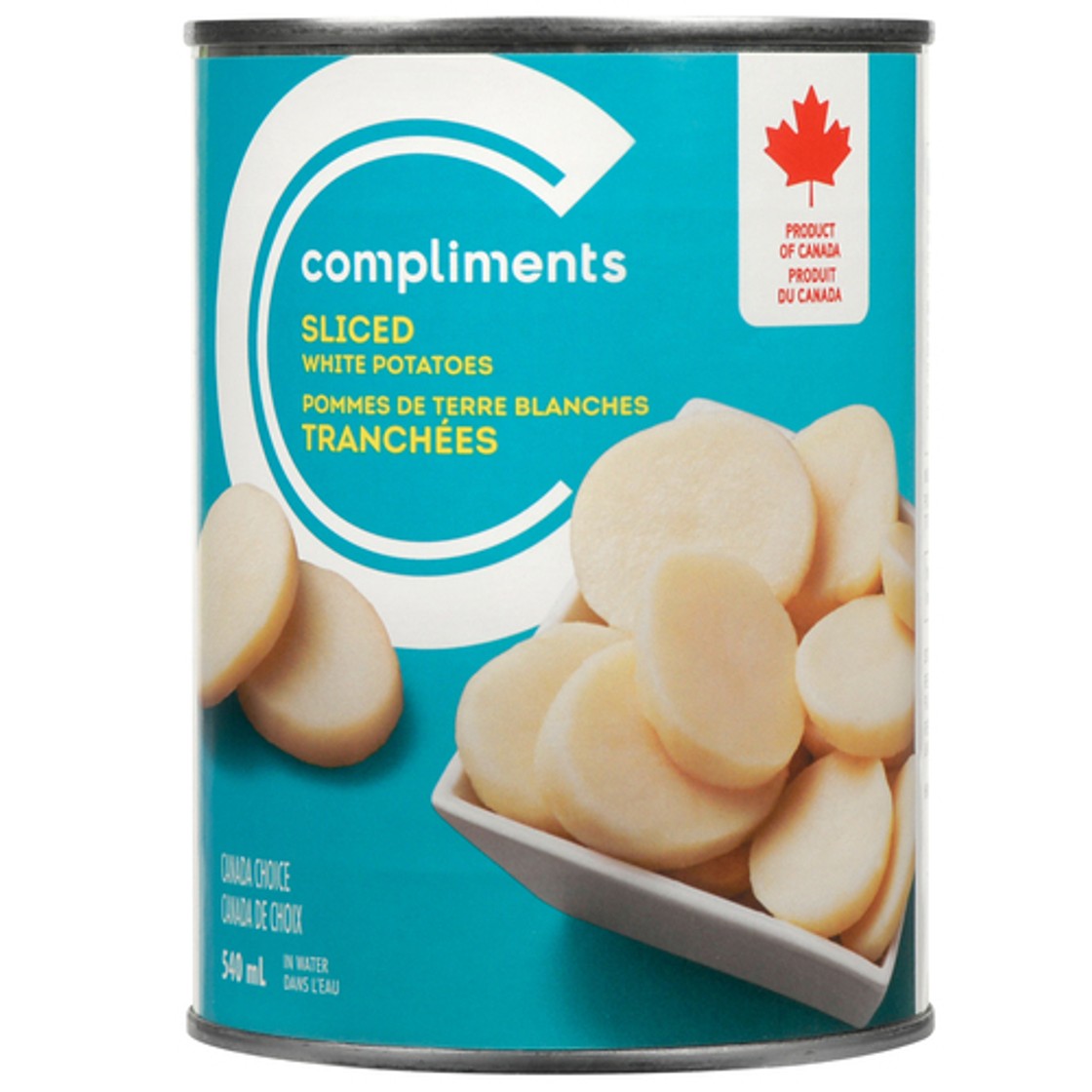 Compliments Canned Sliced Potatoes 540 ml - Voilà Online Groceries & Offers