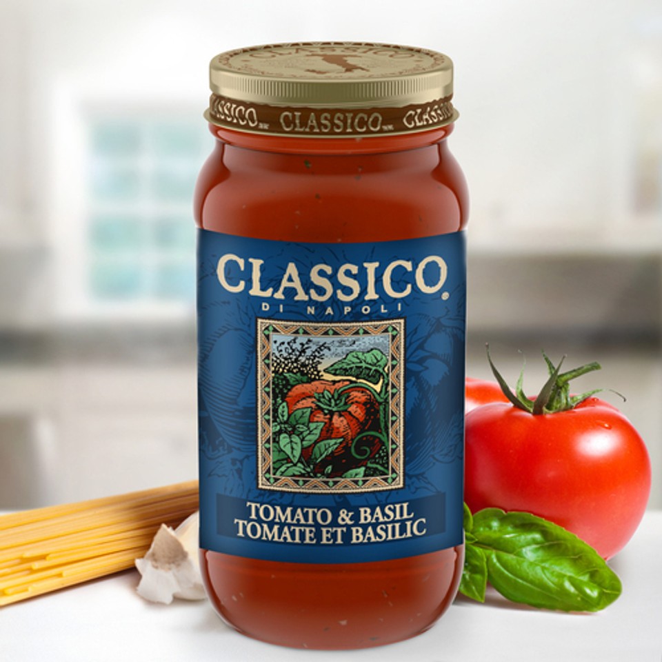 Classico Pasta Sauce Tomato And Basil 650 mL - Voilà Online Groceries ...
