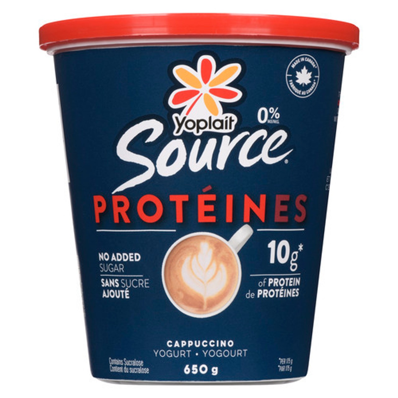 Yoplait Source Protein Yogurt Cappuccino 650 g - Voilà Online Groceries ...
