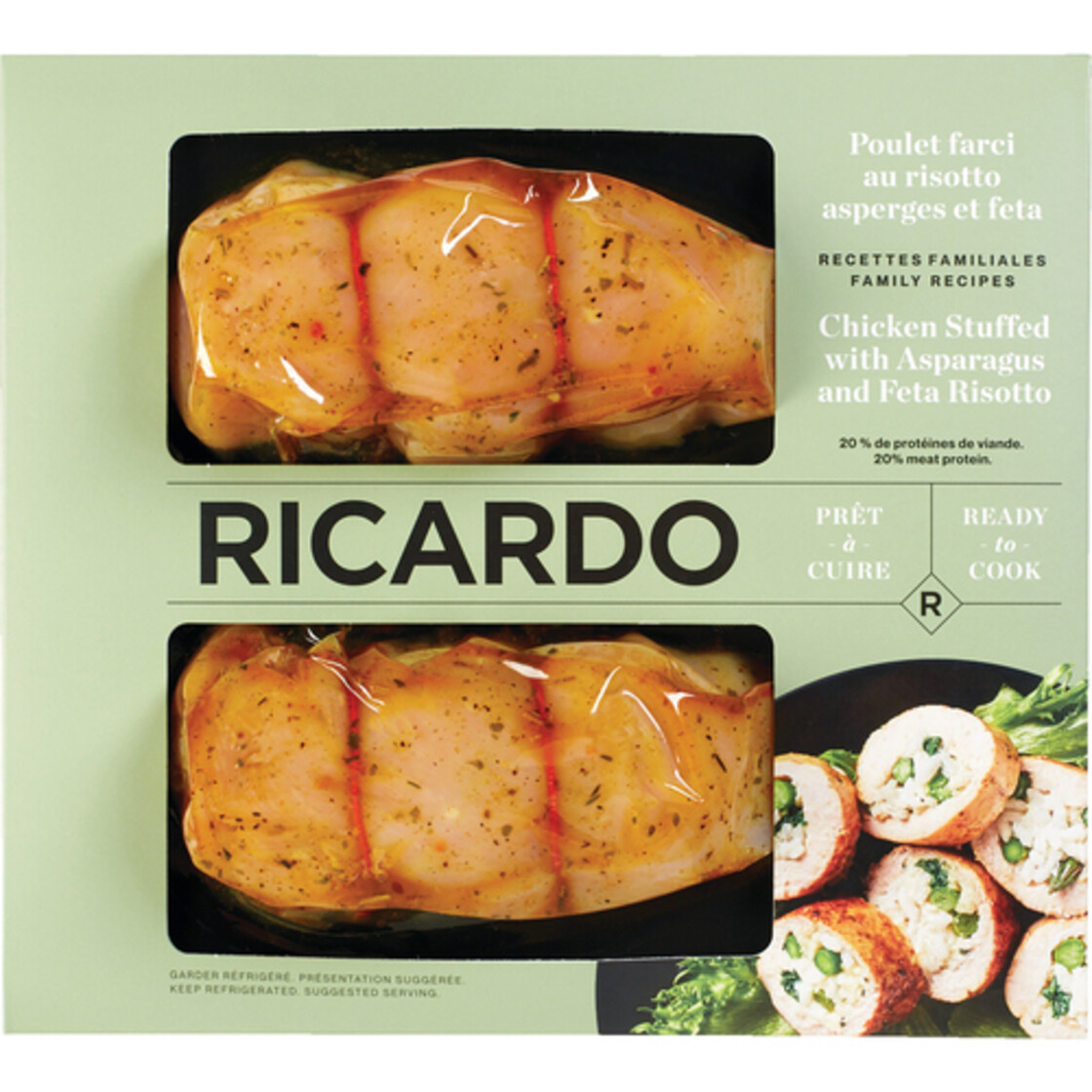 RICARDO Chicken Breast Stuffed Risotto Asparagus - Voilà Online ...