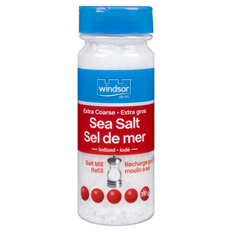 Windsor Extra Coarse Sea Salt Iodized 397 g - Voilà Online Groceries ...