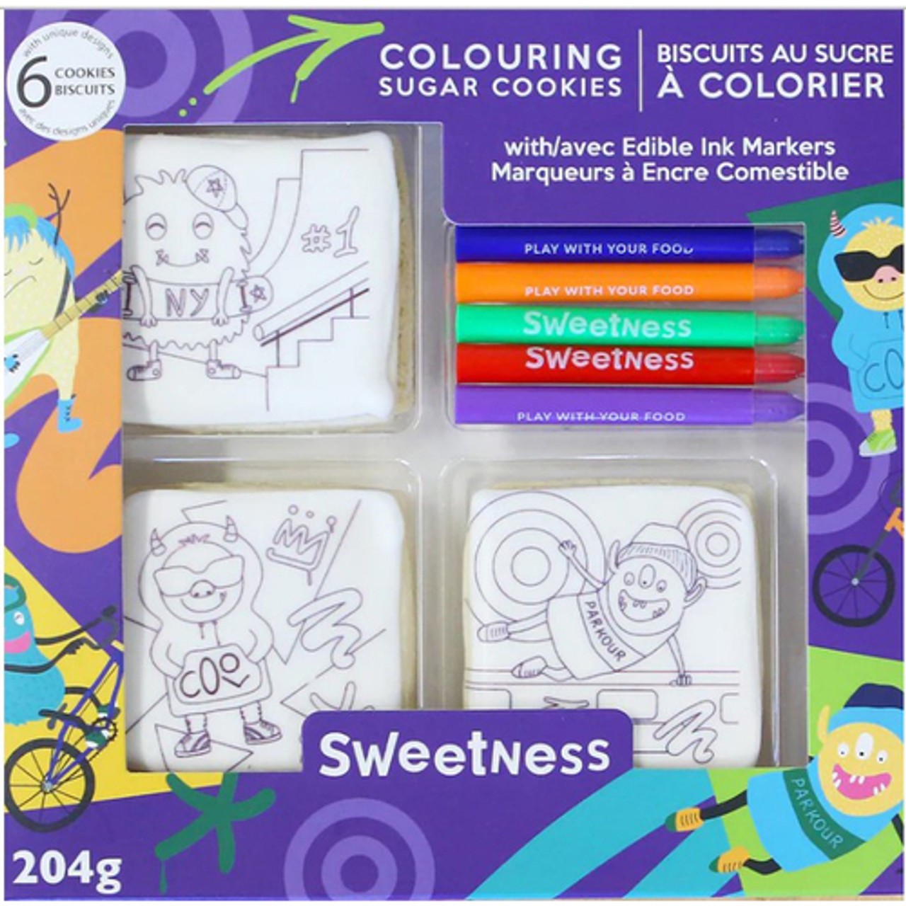 Sweetness Coloring Cookie Kit Cool Monsters 204 g - Voilà Online ...