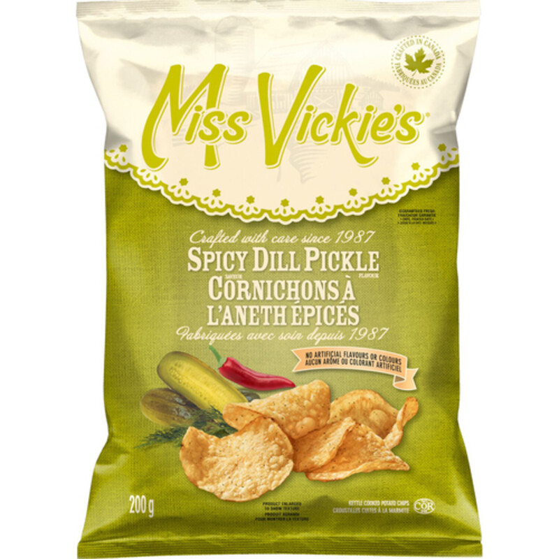 Miss Vickie’s Kettle Cooked Potato Chips Spicy Dill Pickle 200 g ...