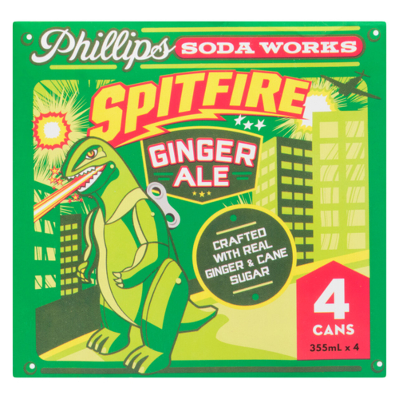 Phillips Soda Works Spitfire Ginger Ale 4 x 355 ml (cans) - Voilà ...