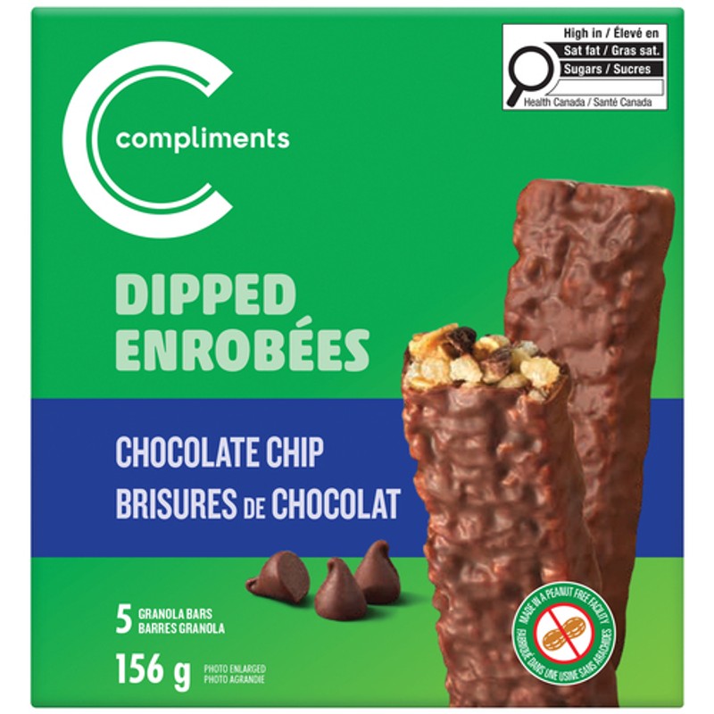 Compliments Dipped Granola Bars Chocolate Chip 156 g - Voilà Online ...