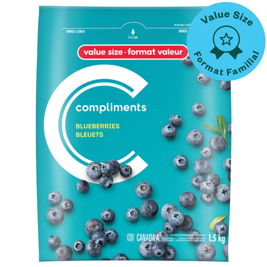 Compliments Frozen Blueberries 1.5 kg - Voilà Online Groceries & Offers