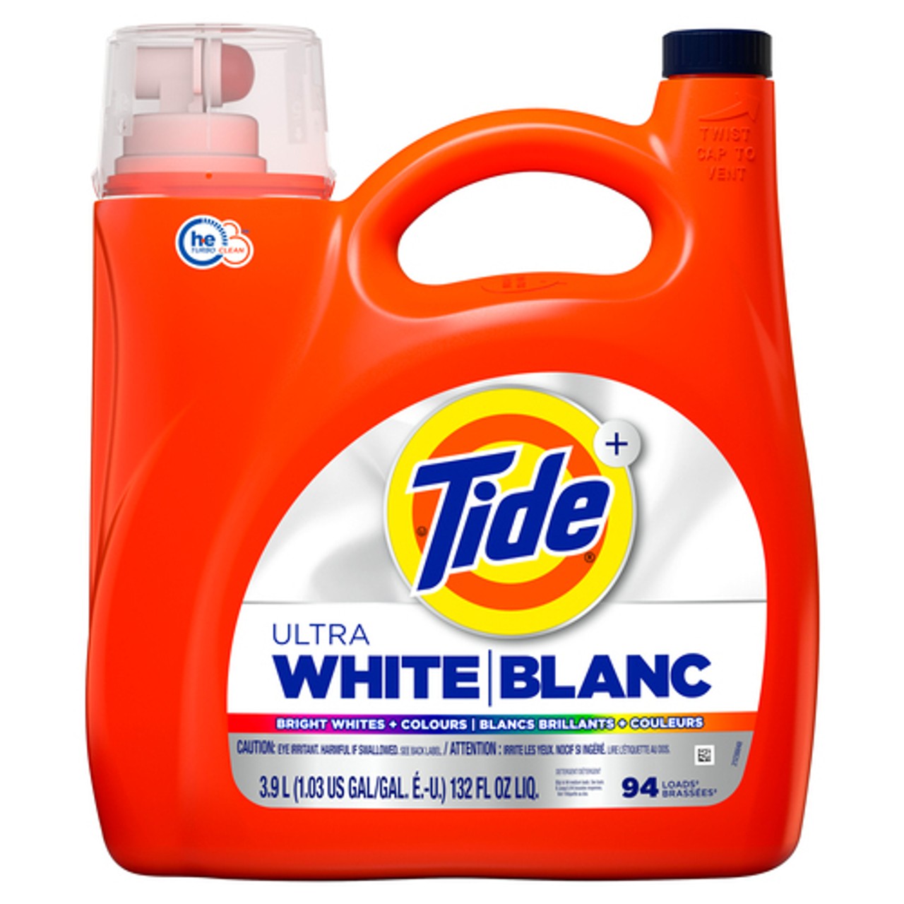 Tide Liquid Laundry Detergent Ultra White Bright White 3.9 L - Voilà ...