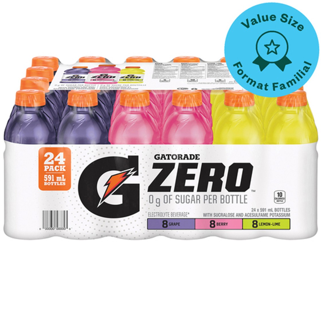 Gatorade Zero Sports Drink 3 Flavour 24 x 591 ml (bottles) - Voilà ...