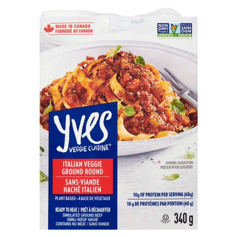 Yves Veggie Cuisine Italian Veggie Plant Based Ground Round 340 g ...