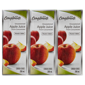Compliments Apple Juice 3 x 200 ml - Voilà Online Groceries & Offers