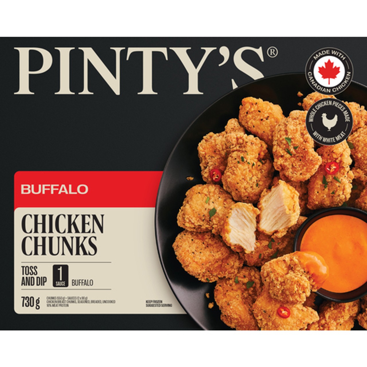 Pintys Buffalo Chicken Breast Chunks 730 g - Voilà Online Groceries ...