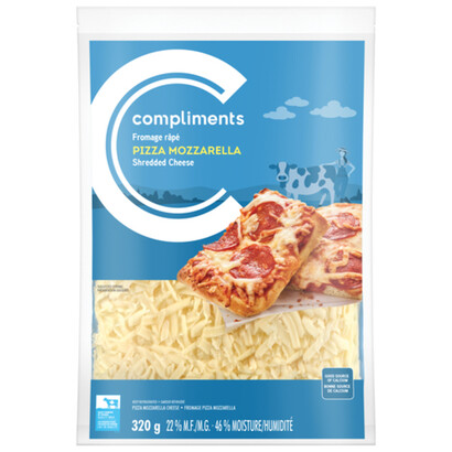 Compliments Shredded Cheese Pizza Mozzarella 320 g - Voilà Online ...