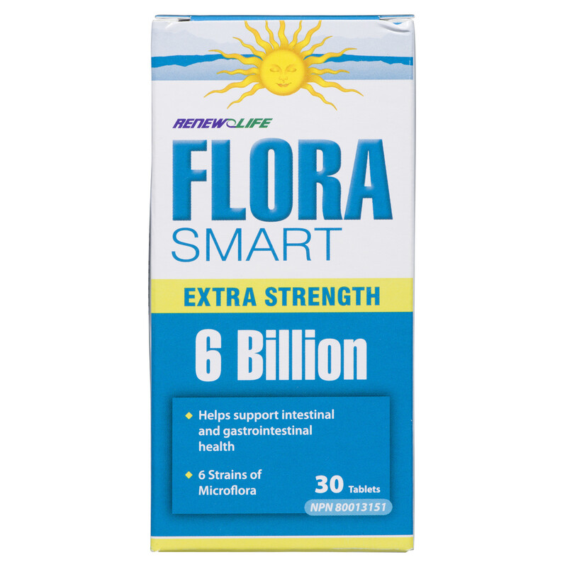 FloraSMART® Extra Strength 6 Billion Active Cultures NO REFRIGERATION REQUIRED 30 Capsules ...