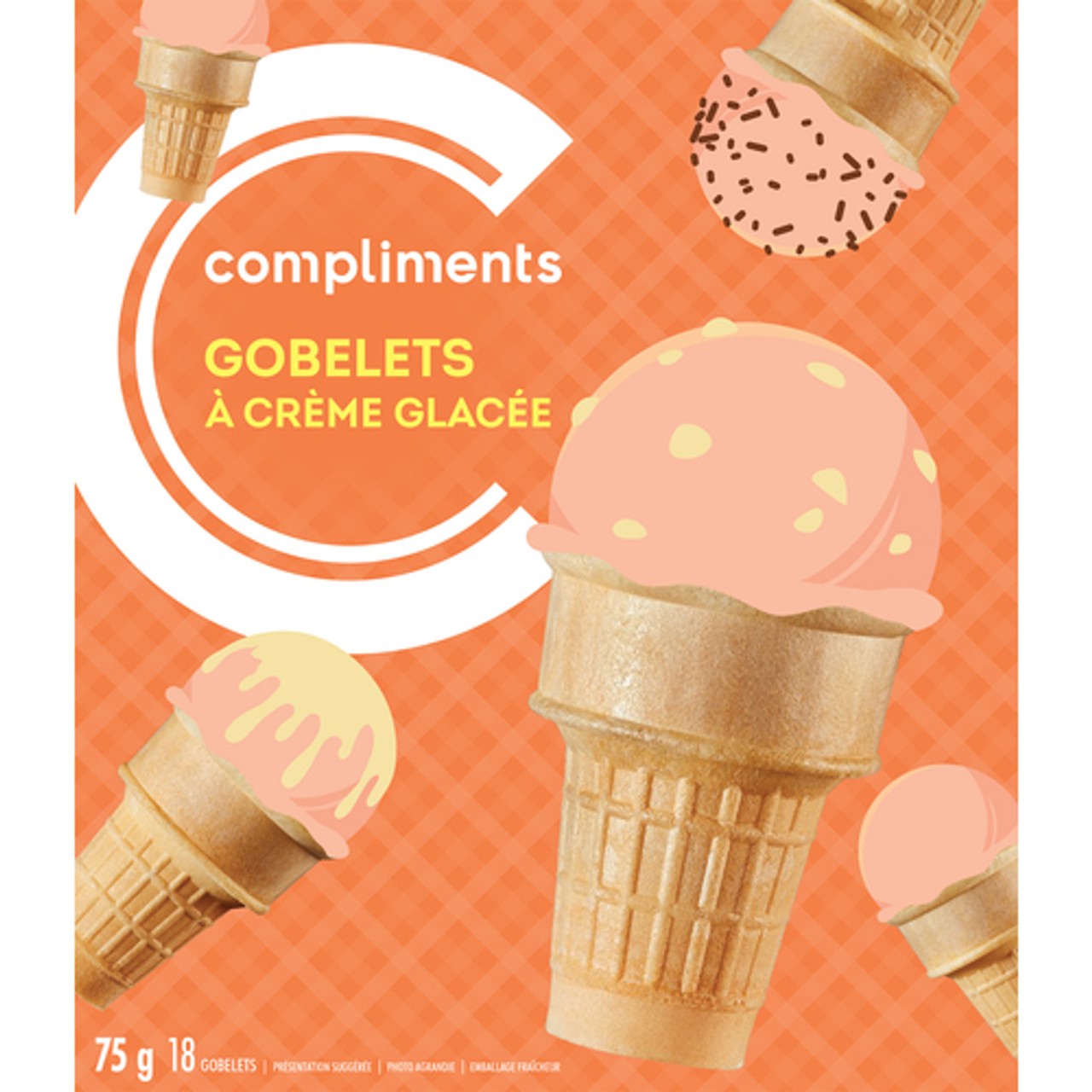 Compliments Ice Cream Cups 18 Pack 75 g - Voilà Online Groceries & Offers